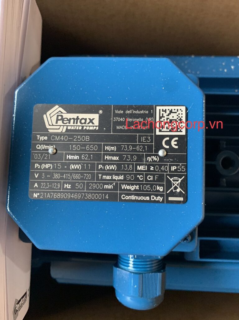 Máy bơm nước Pentax CM40-250B nhập khẩu, triết khấu cao, ưu đãi lớn
